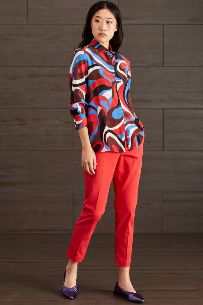 Camicia stampata donna seta | Intrend - Diffusione Tessile