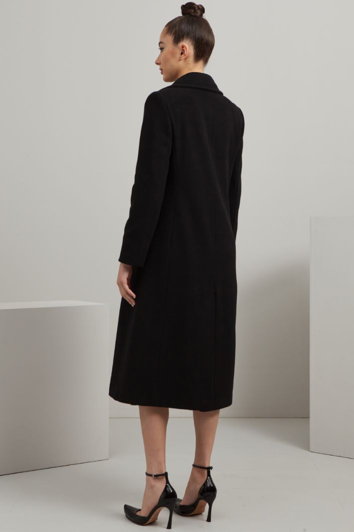Long wool coat, black | Intrend