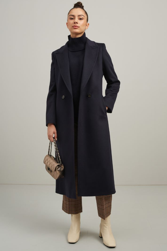 Wool coat, night blue | Intrend