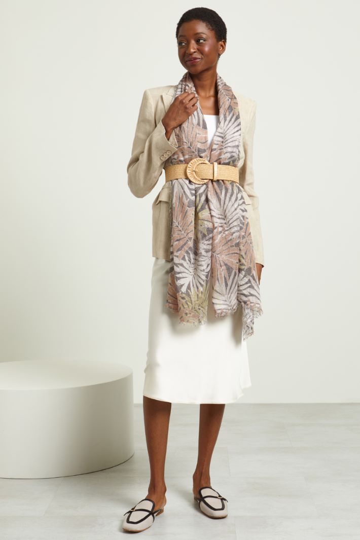 Stola leggera lamè, beige marrone rosa | Intrend