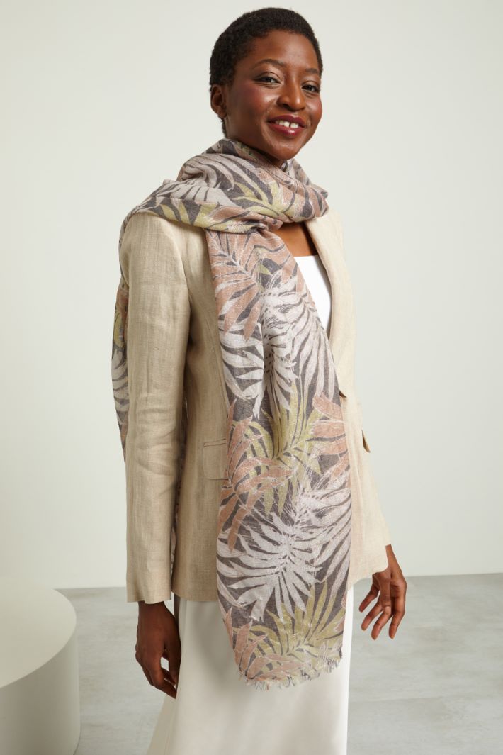 Stola leggera lamè, beige marrone rosa | Intrend