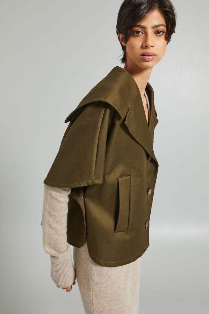 Capa de gabardina impermeable, verde militar | Intrend